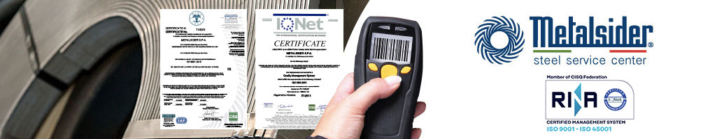 Certificazioni - Metalsider S.p.a.